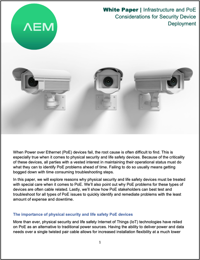 PoE Device Failure App Note | Power over Ethernet App Note